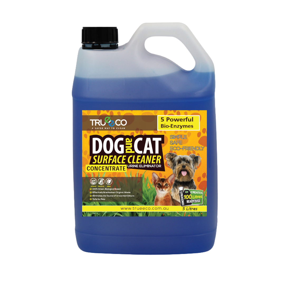Trueeco Dog & Cat Surface Cleaner Concentrate 5L | Enzyme Stain & Odou ...
